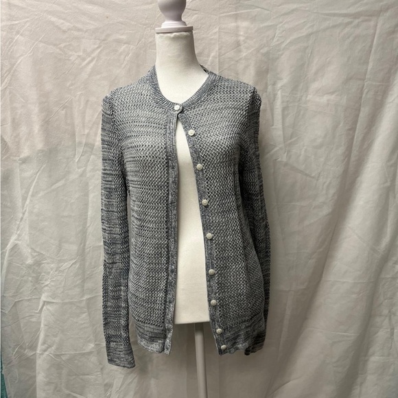 LOFT | Sweaters | Loft Grey Knit Cardigan With Buttons A | Poshmark
